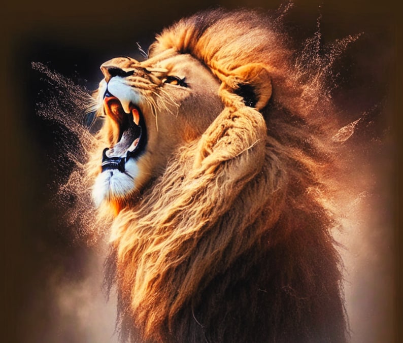 Imágenes prediseñadas de león rugiente, 4 PNG de alta calidad, Arte de ...