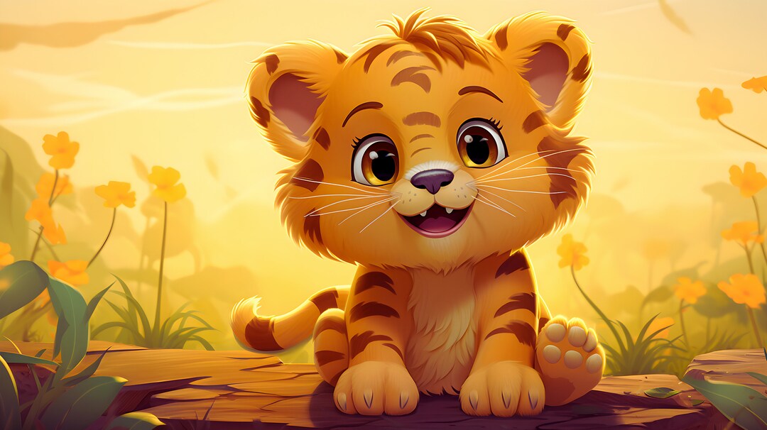 Funny Feline Frenzy: the Tiger Trio's Wild Antics, Tiger Clipart, Cute ...