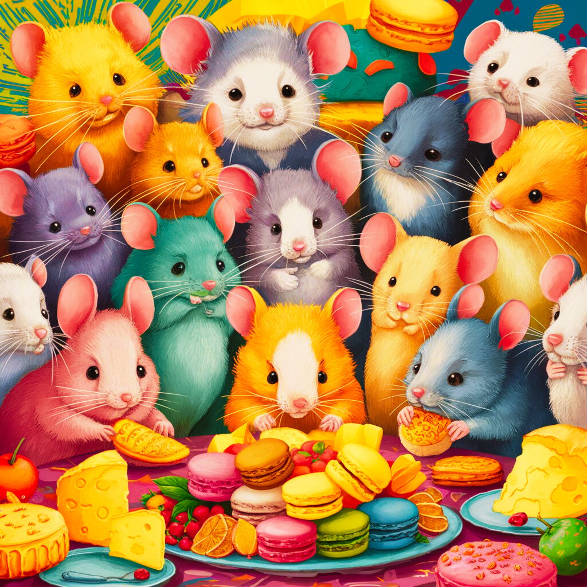Whimsical Whiskers: Unique Mouse Designs in Vivid Hues & Delectable ...