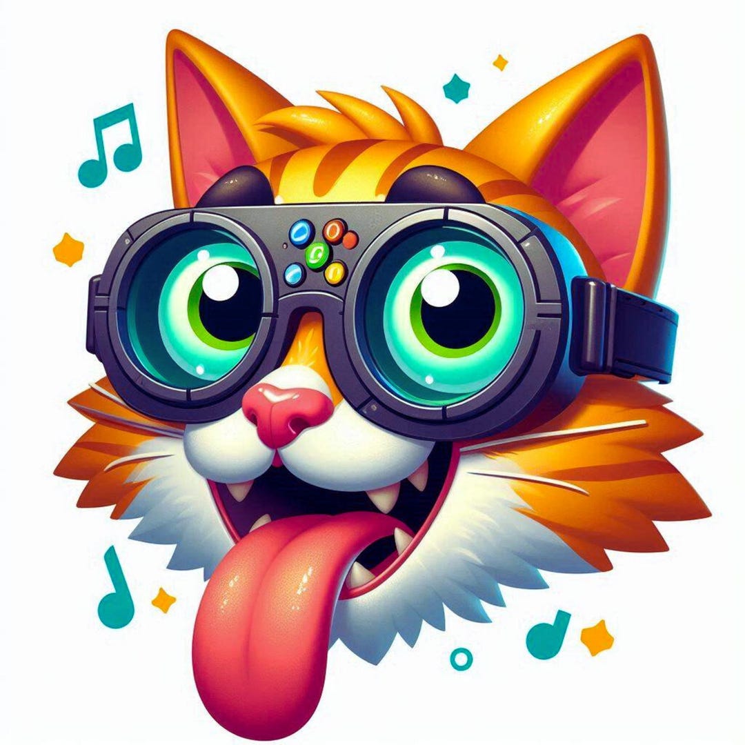 Silly Cat Masks and Tails for Fun Vtuber Emotes & More - Etsy