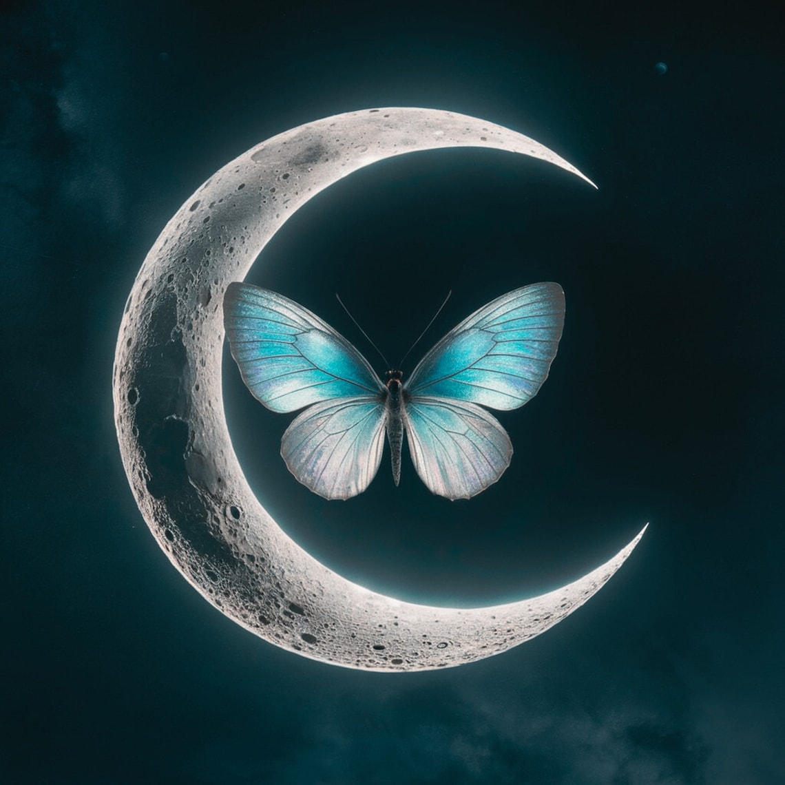 Whimsical Butterfly in Moonlight: Digital Artwork Instant Download - Etsy