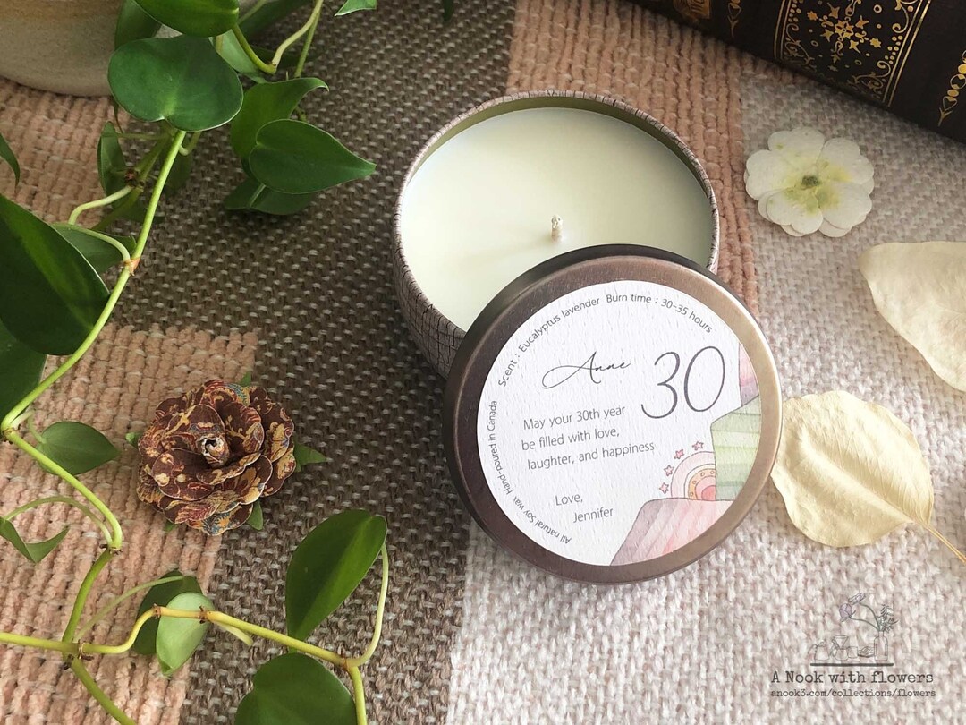 30th Birthday Candle Any Age Birthday Candle Gift - Etsy