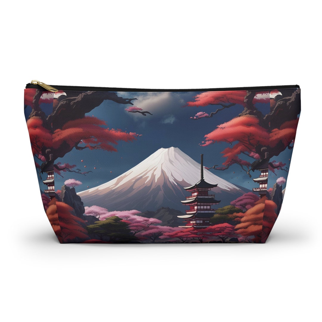 Mount Fuji Detailed Pencil Case / Accessory Pouch W T-bottom - Etsy