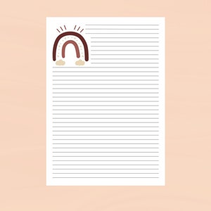 Printable Rainbow Stationery, Rainbow Printable Stationery, Rainbow ...