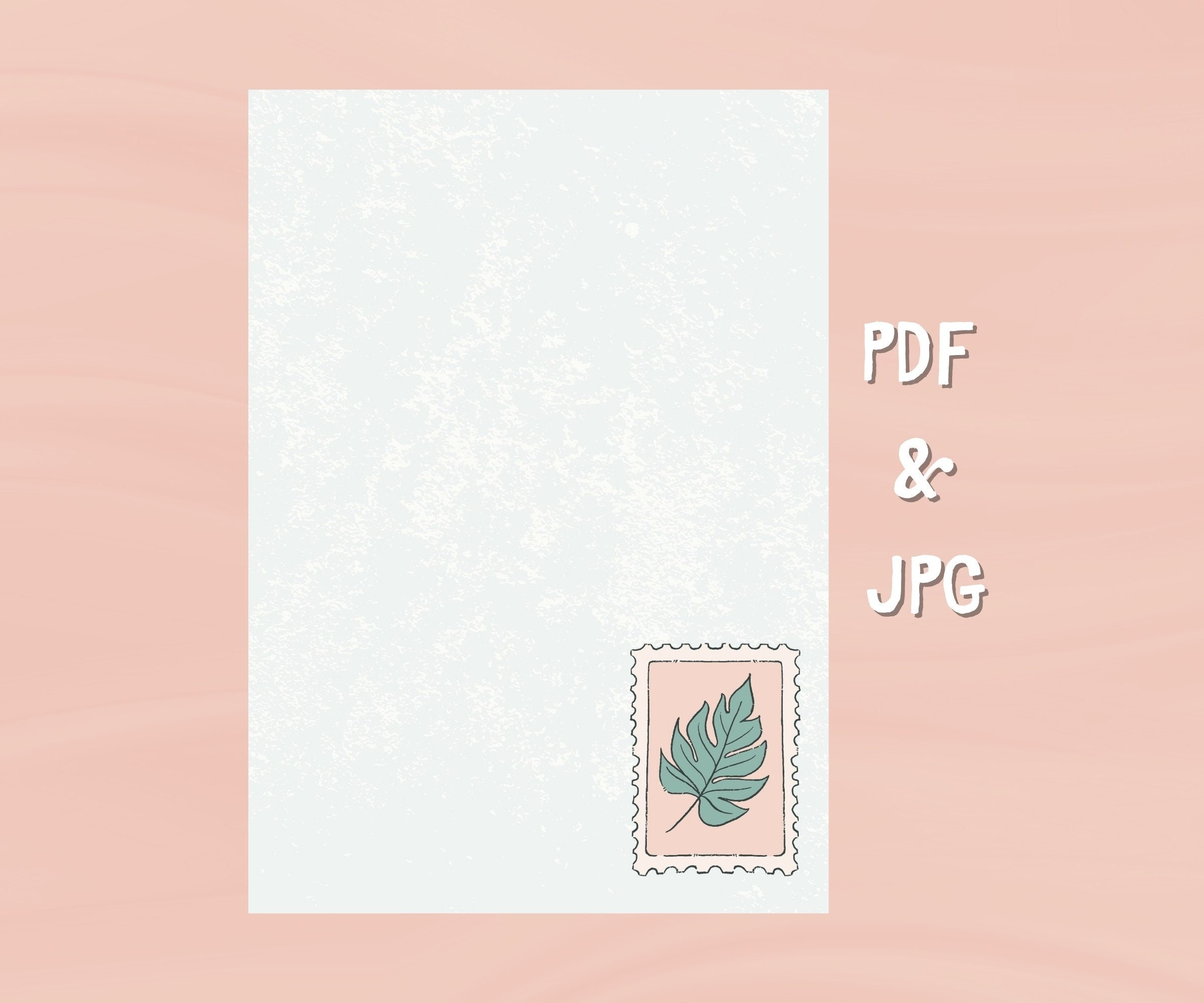 Leaf Printable Letter Paper, Line Sheet, Leaf Printable, Writing Paper ...