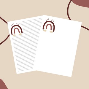 Printable Rainbow Stationery, Rainbow Printable Stationery, Rainbow ...