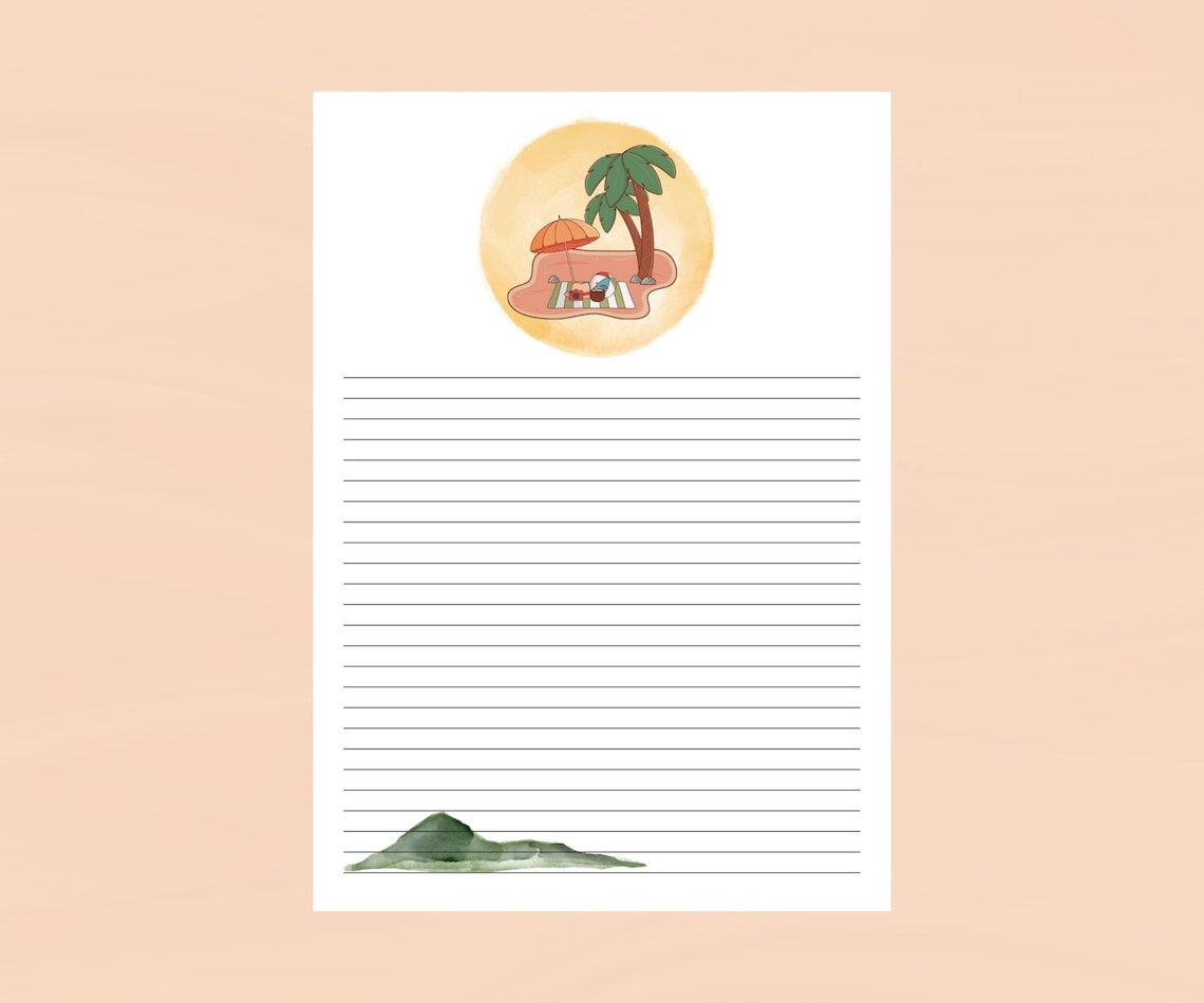 PRINTABLE Stationery, Printable Writing Paper, Minimalist Writing Paper ...