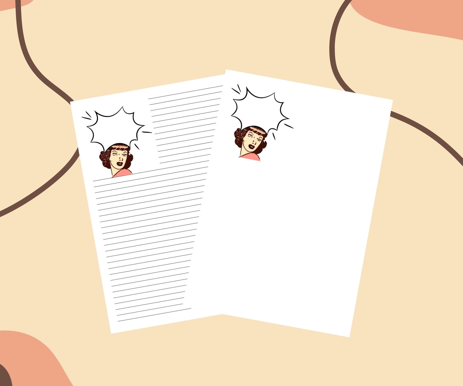 PRINTABLE Stationery, Printable Writing Paper, Minimalist Writing Paper ...