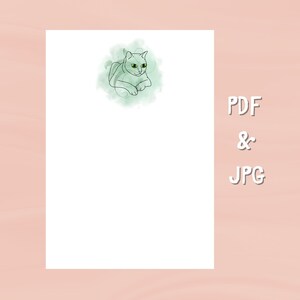 Green Printable Stationary, Printable Writing Paper, Printable Paper ...