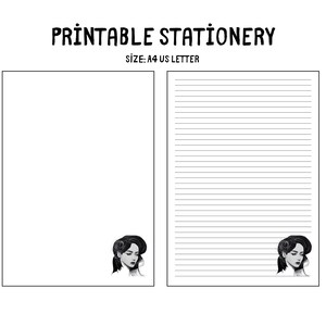 Women Printable Letter Paper, Line Sheet, Writing Paper Printable ...