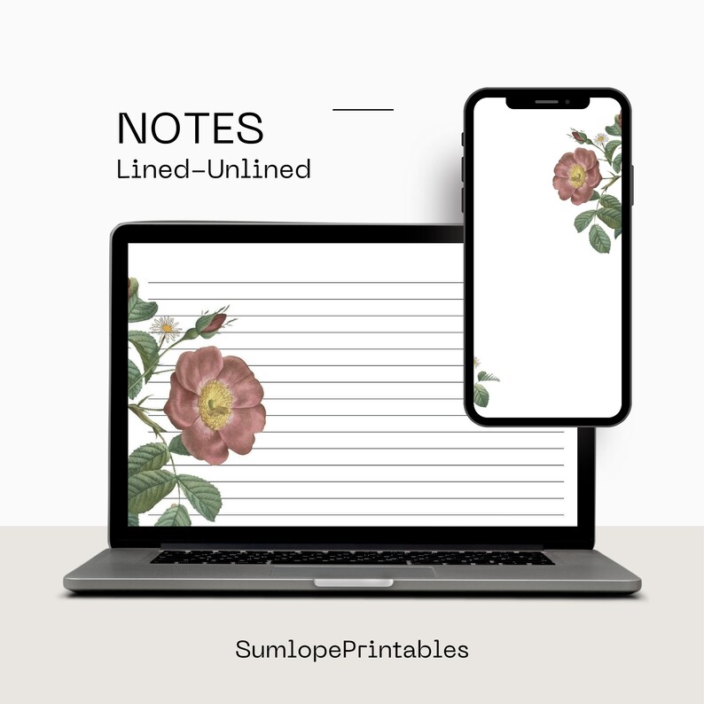 Floral Watercolor Printable Stationery, Beautiful Printable Stationery ...