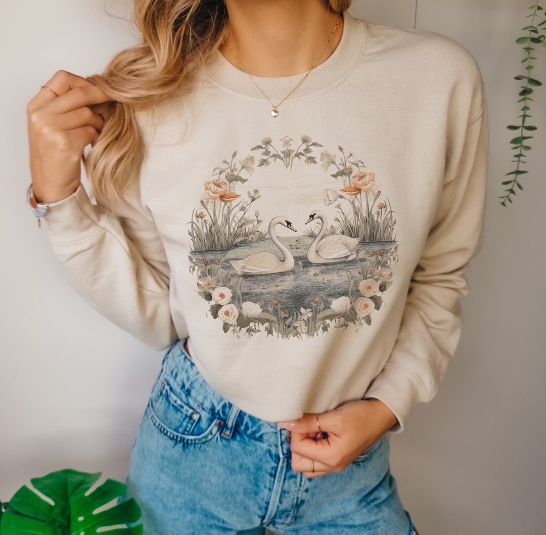 Swans Sweatshirt, Swan Shirt Gifts, Nature Lover Sweatshirt, Spirit ...