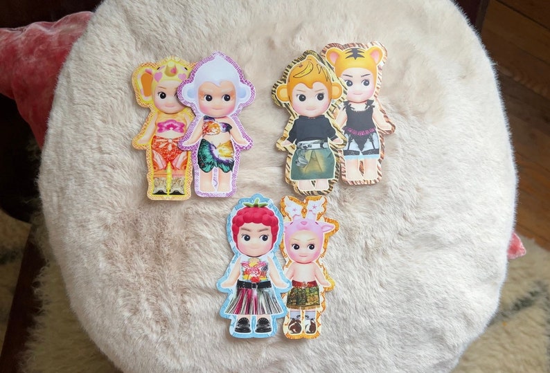 Sonny Angels, Sticker Set, Cute Collectible Doll in Designer Clothing ...