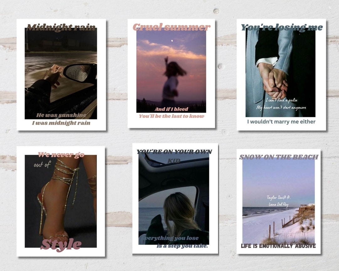 Taylor Swiftie Poster Set of 6, Swiftie Gifts, Taylor Swift Album Cover ...