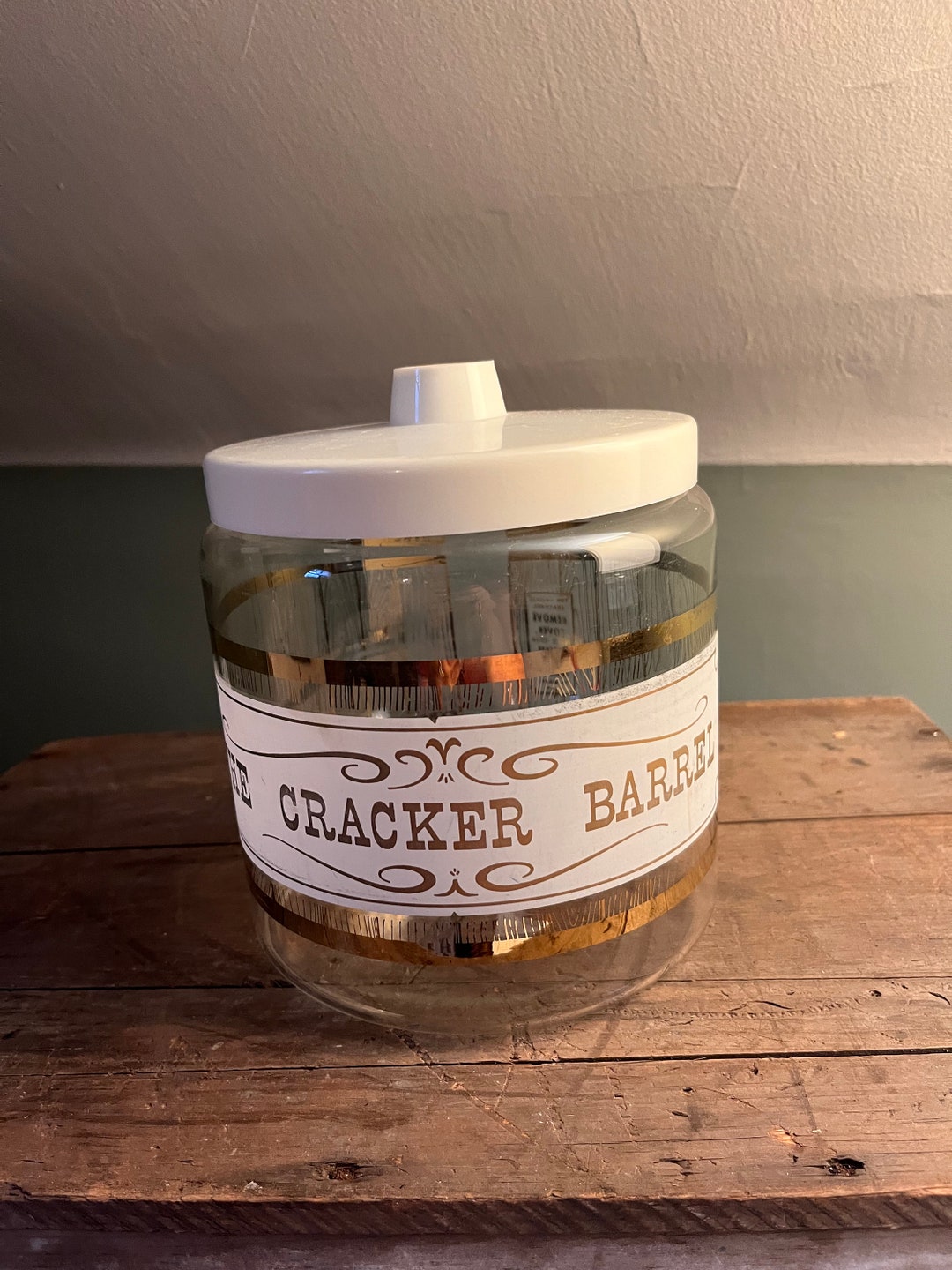 Pyrex “the Cracker Barrel” Canister - Etsy