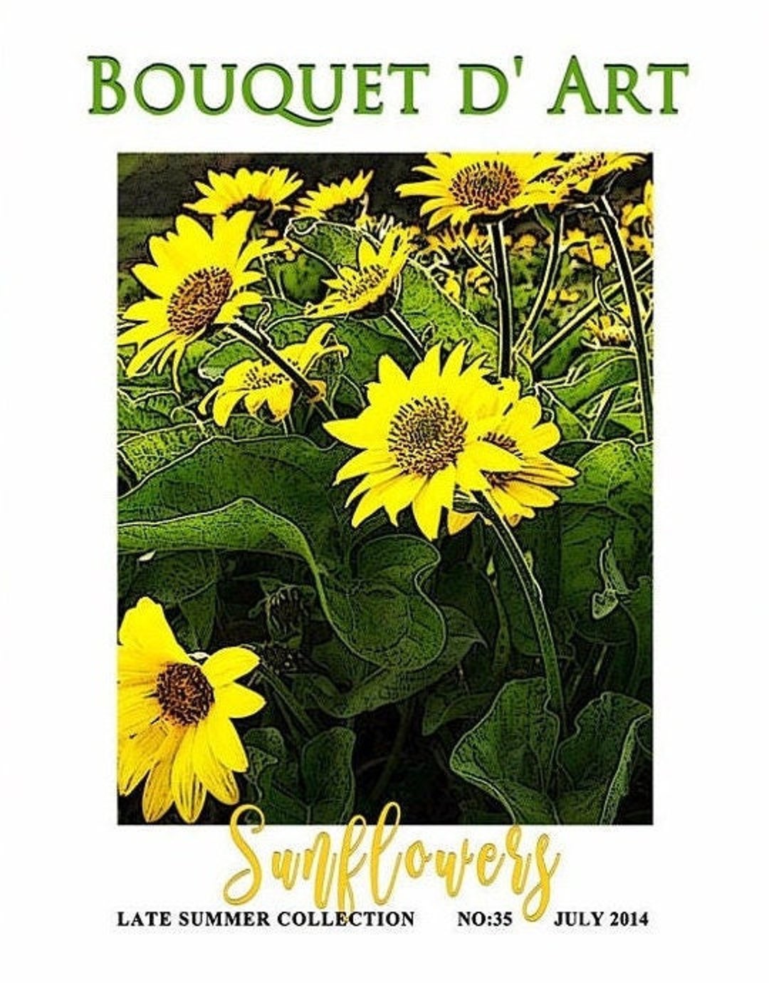 Sunflower Prints Gallery of 9, Floral Fall Sunflowers Printable Wall ...