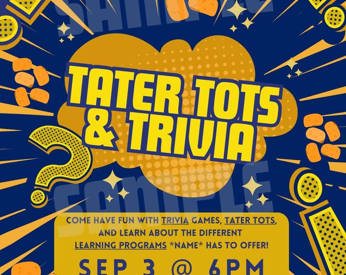 Editable Canva Template | Trivia Night Flyer | Bold and Fun Event ...