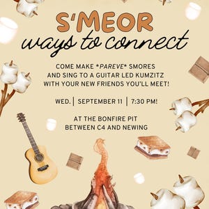 Editable Canva Template | Jewish S'mores Event Flyer | Warm Bonfire ...