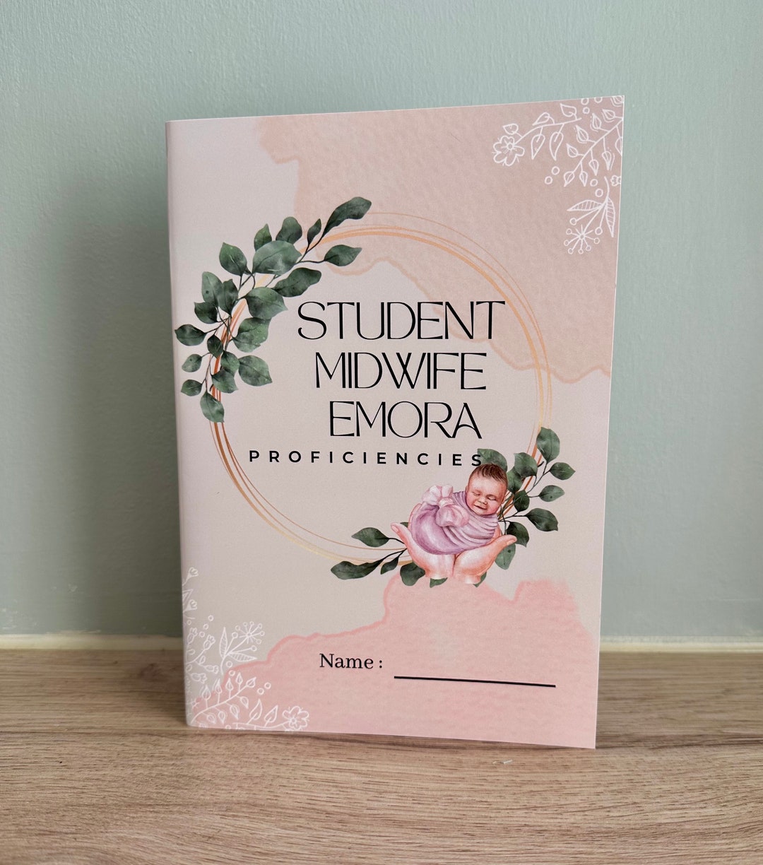 Large STUDENT MIDWIFE MORA Proficiency Notepad Pink - A5 Saddle ...
