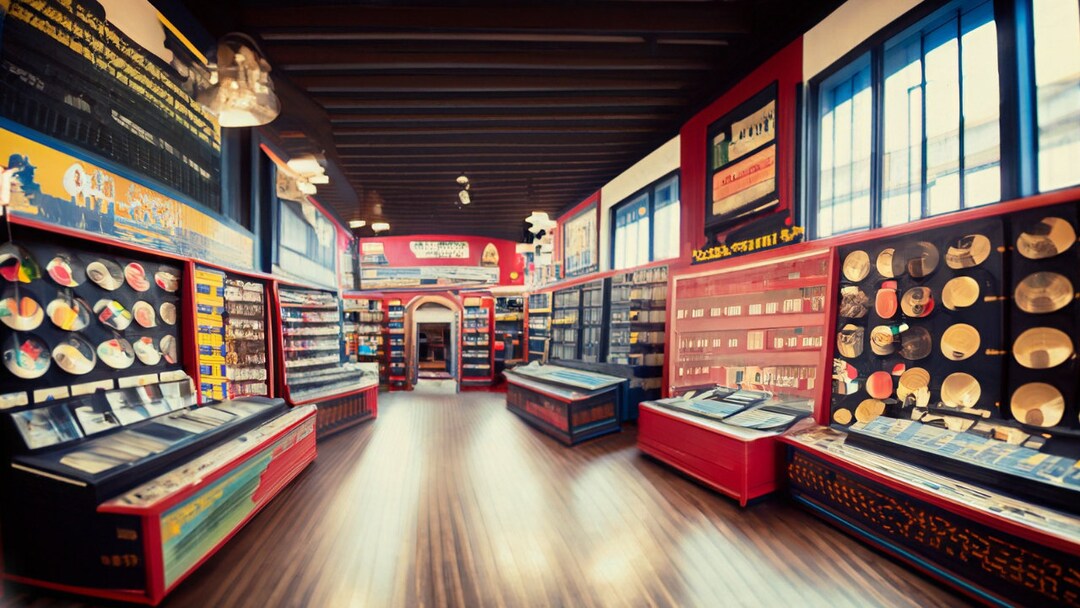 Classic Record Store - Instant Download High-quality Teams or Zoom ...