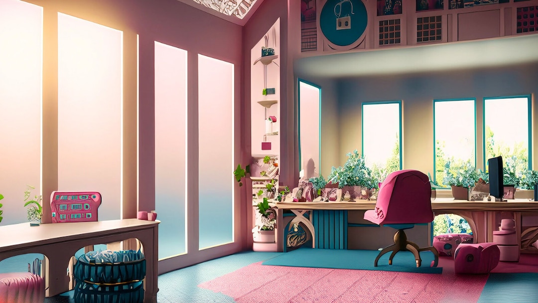 Barbie Dreamhouse Home Office - Instant Download High-quality Teams or ...