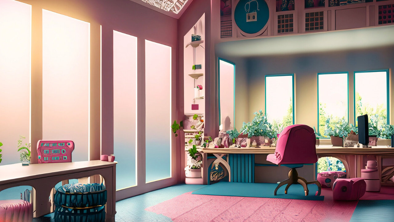 Barbie Dreamhouse Home Office - Instant Download High-quality Teams or ...