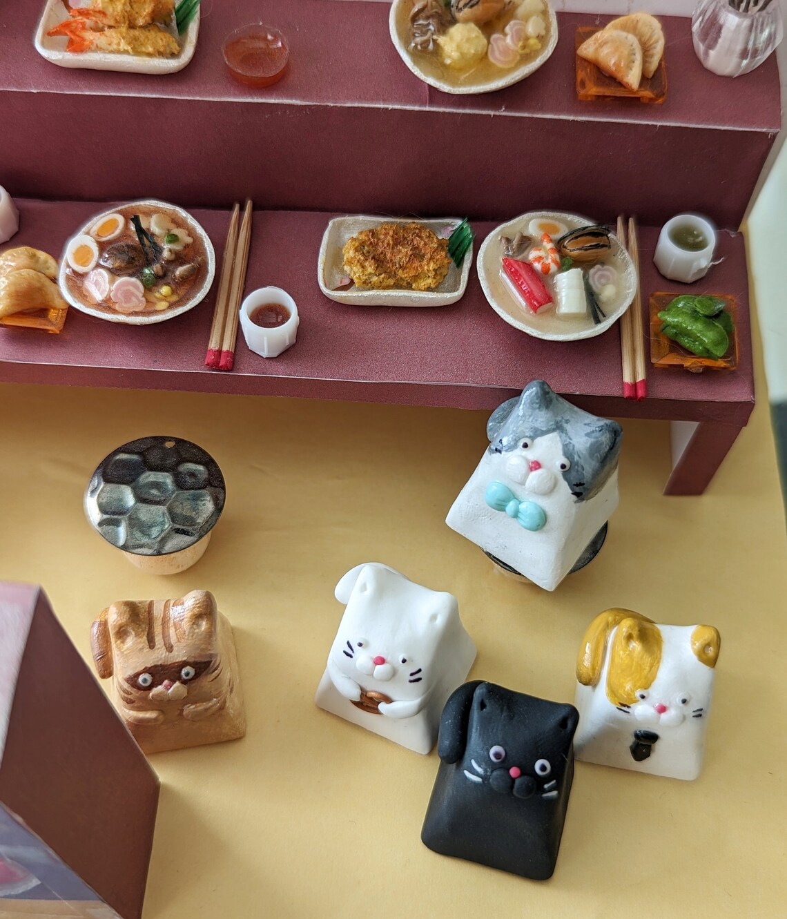 Glow in the Dark Cute Cat Artisan Keycaps - Etsy