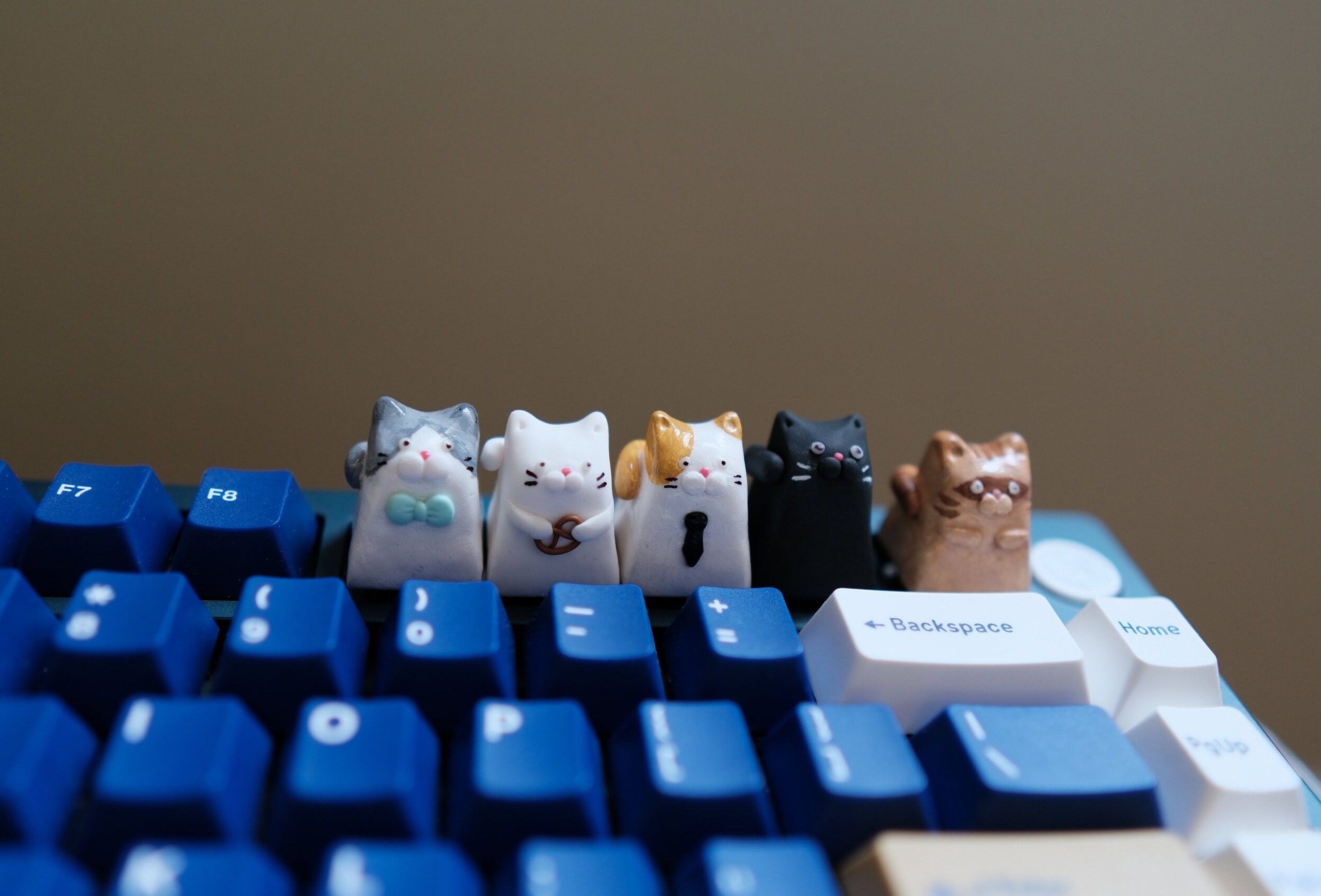 Glow in the Dark Cute Cat Artisan Keycaps - Etsy
