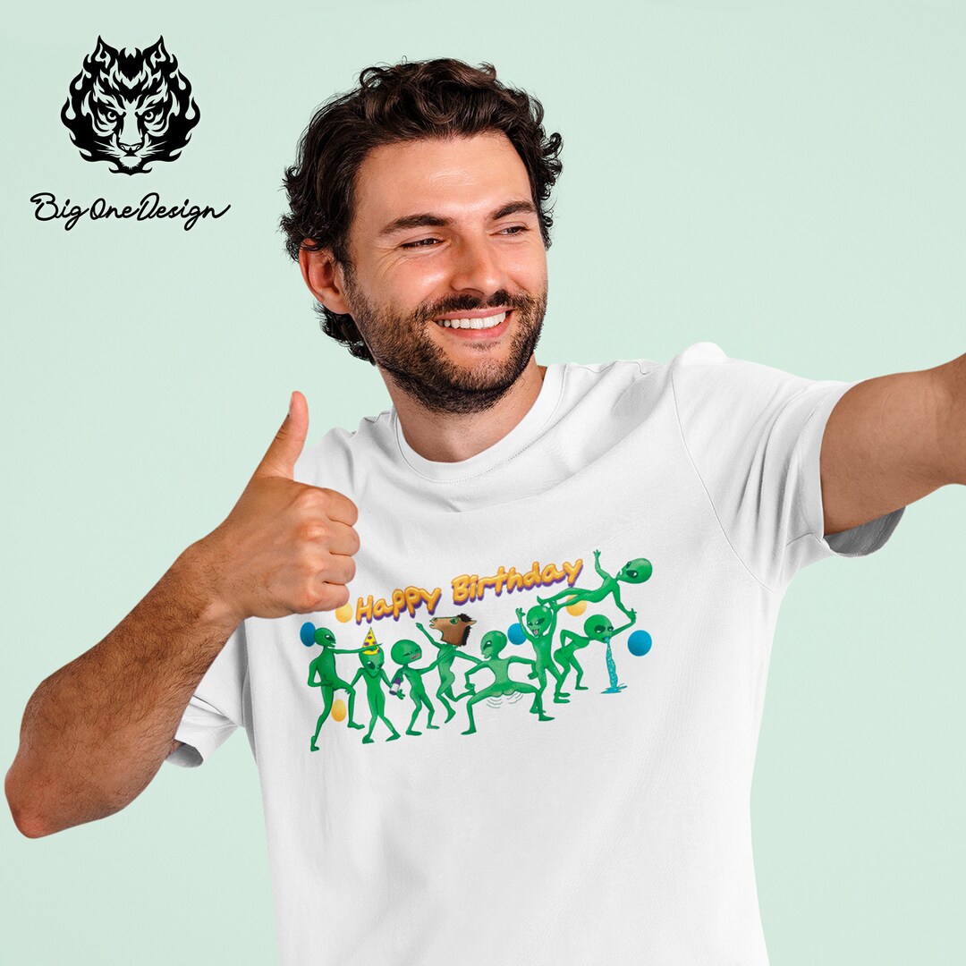 Aliens Party T-shirt, Funny Birthday Gift for Men and Women. - Etsy