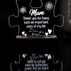Mum Mam LED Acrylic Light up Sign Mothers Day - Etsy