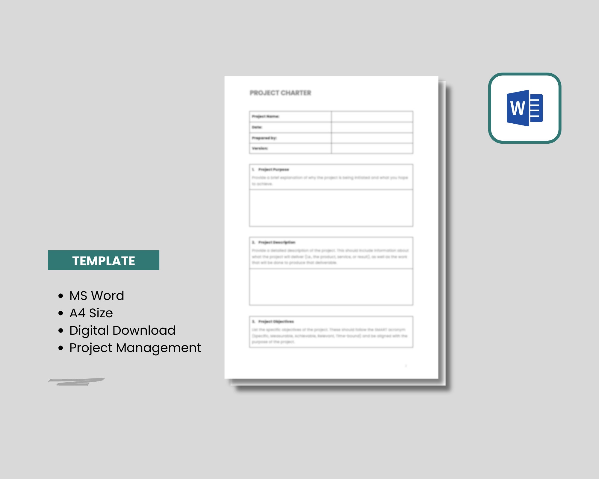 Effective Project Charter Template | MS Word | Sports Toolkit | Clear ...
