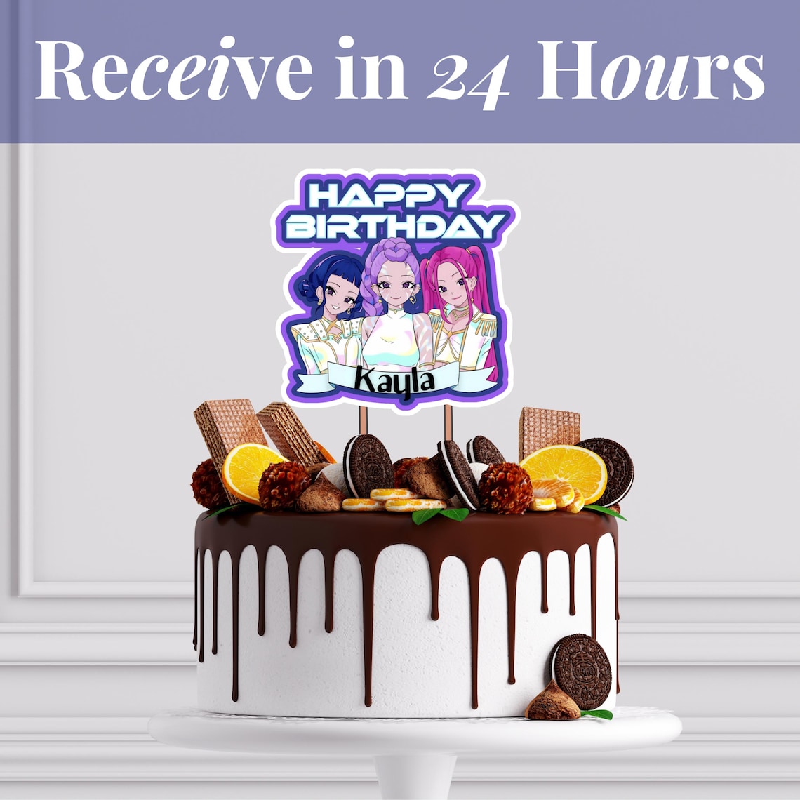 Custom Kpop Huntrix Cake Topper for Birthday Cake Personalized Demon ...