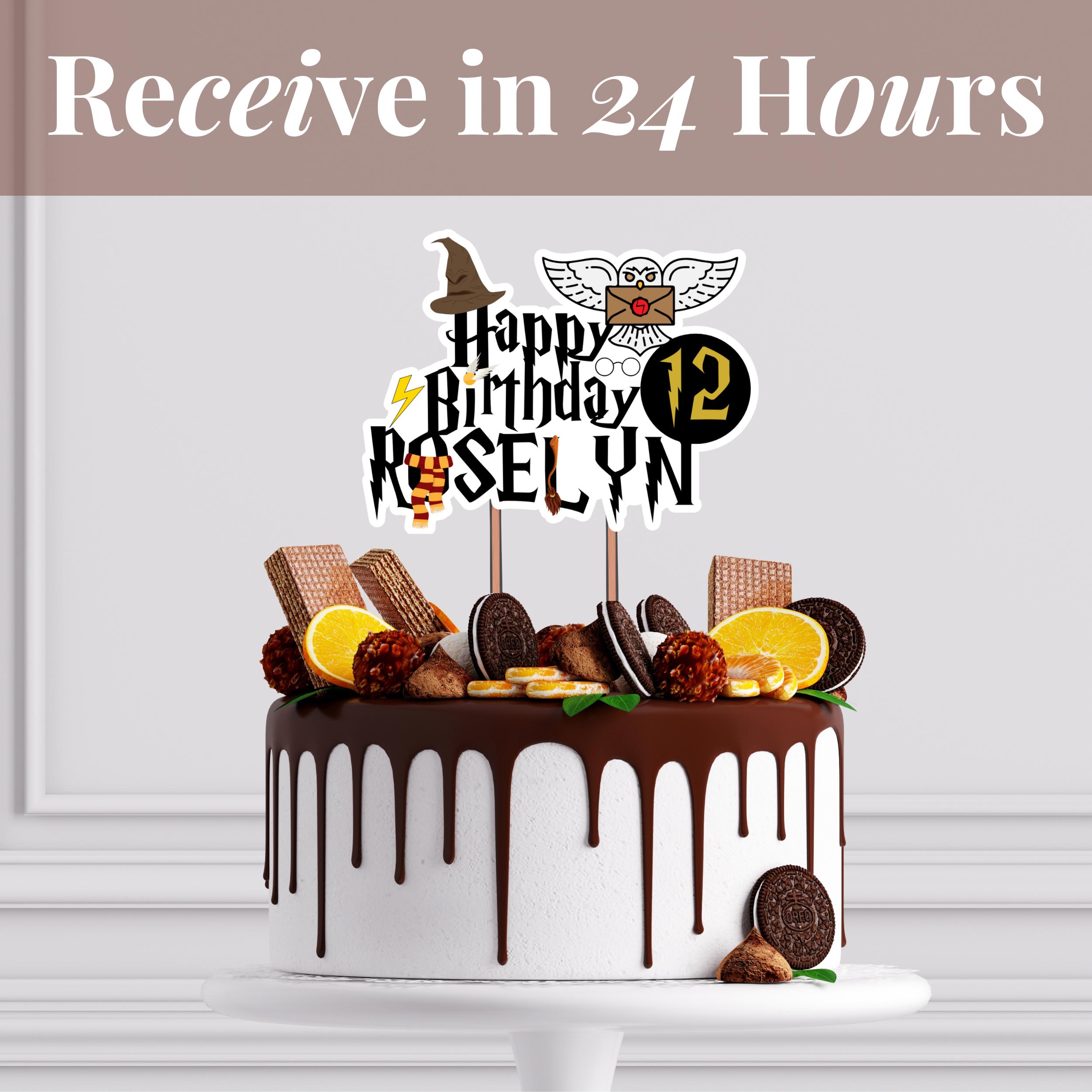 HP Wizard Themed Birthday Cake Topper Done for You Cake Topper ...