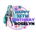 Hatsune Miku Editable Birthday Cake Topper Instant Download Custom Cake ...