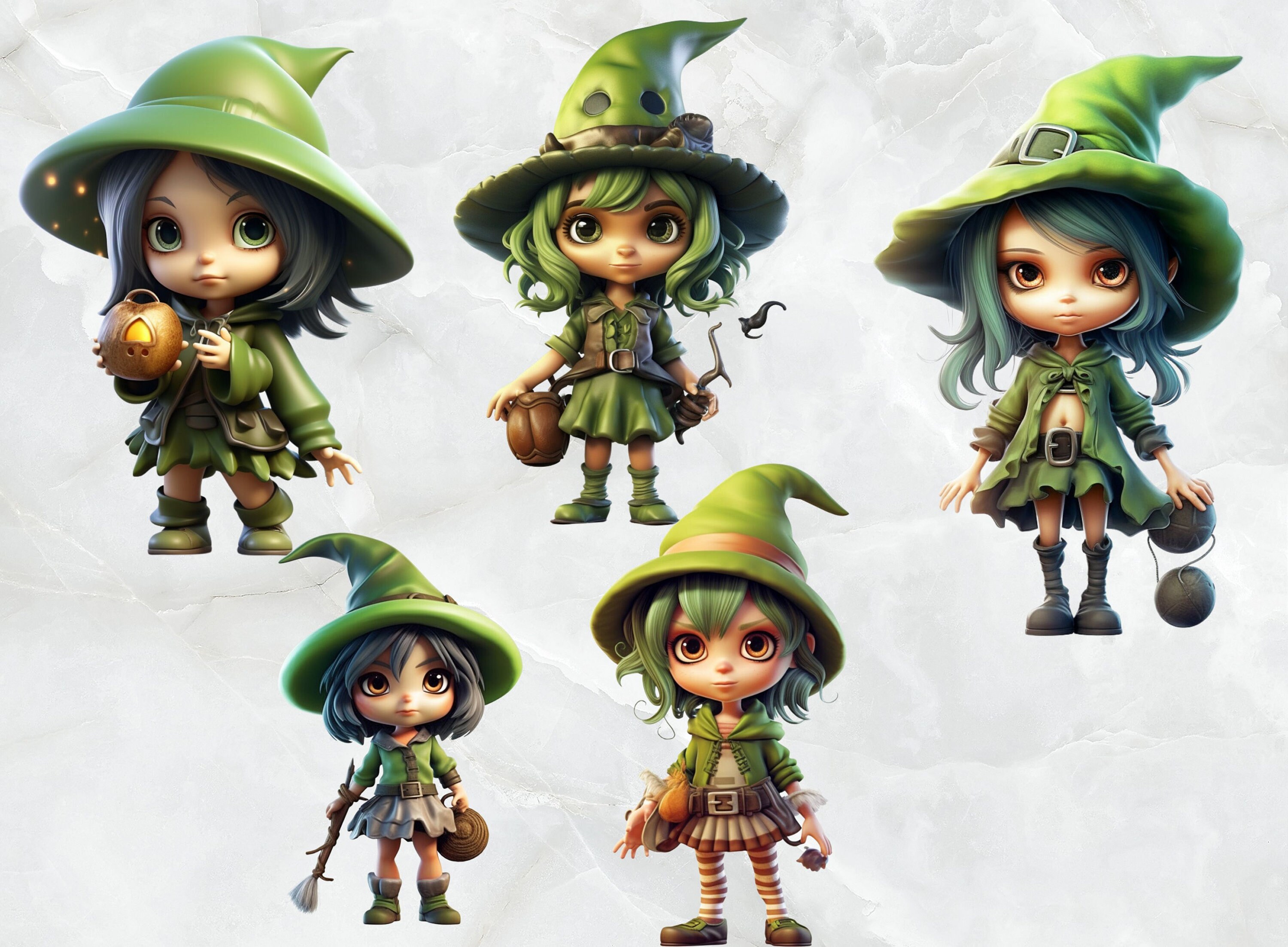Little Witch Clipart Witchcraft Png Clipart Pagan Clipart - Etsy