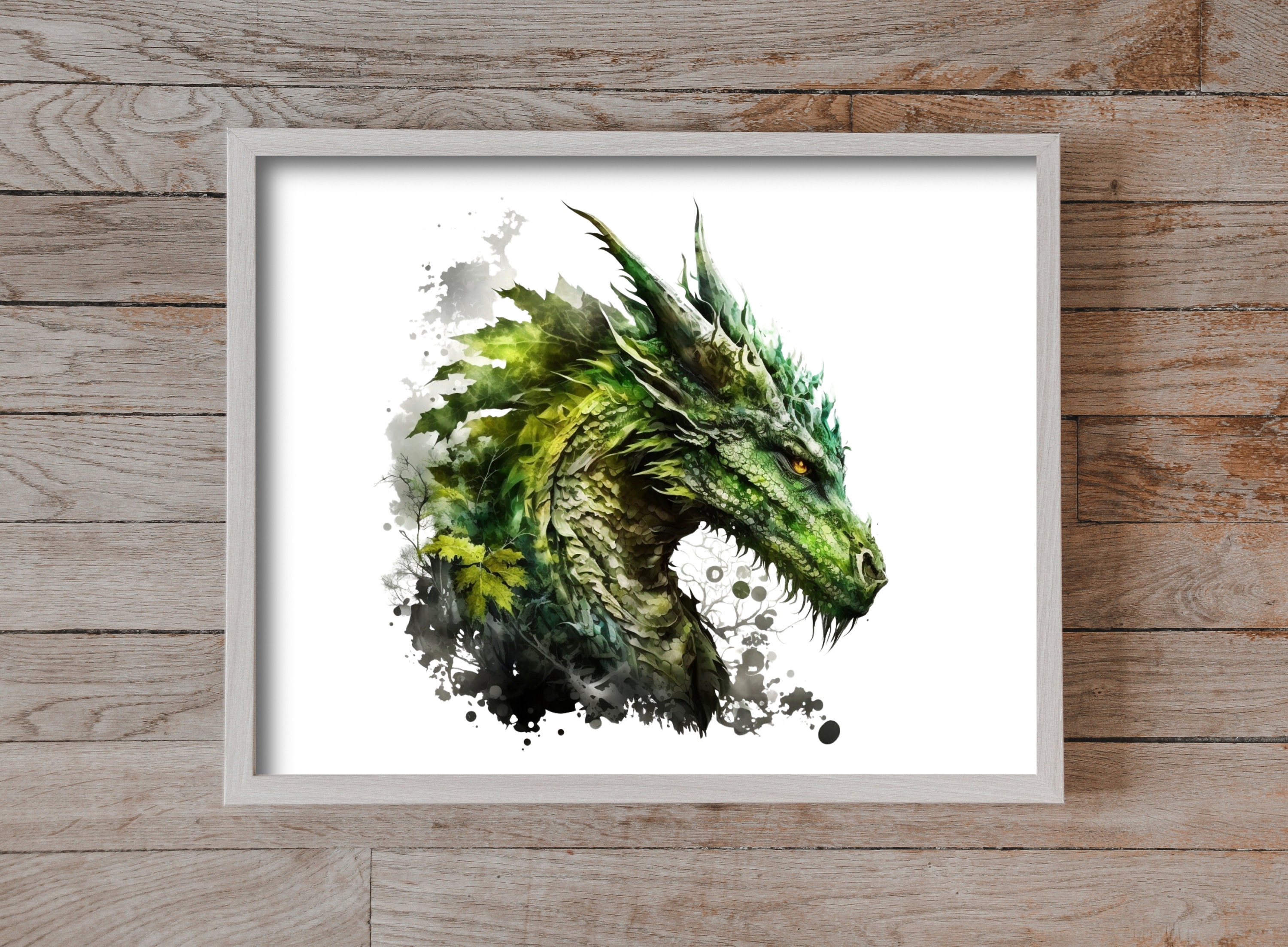 Fantasy Green Earth Dragonpng Clipart Bundlesublimation - Etsy