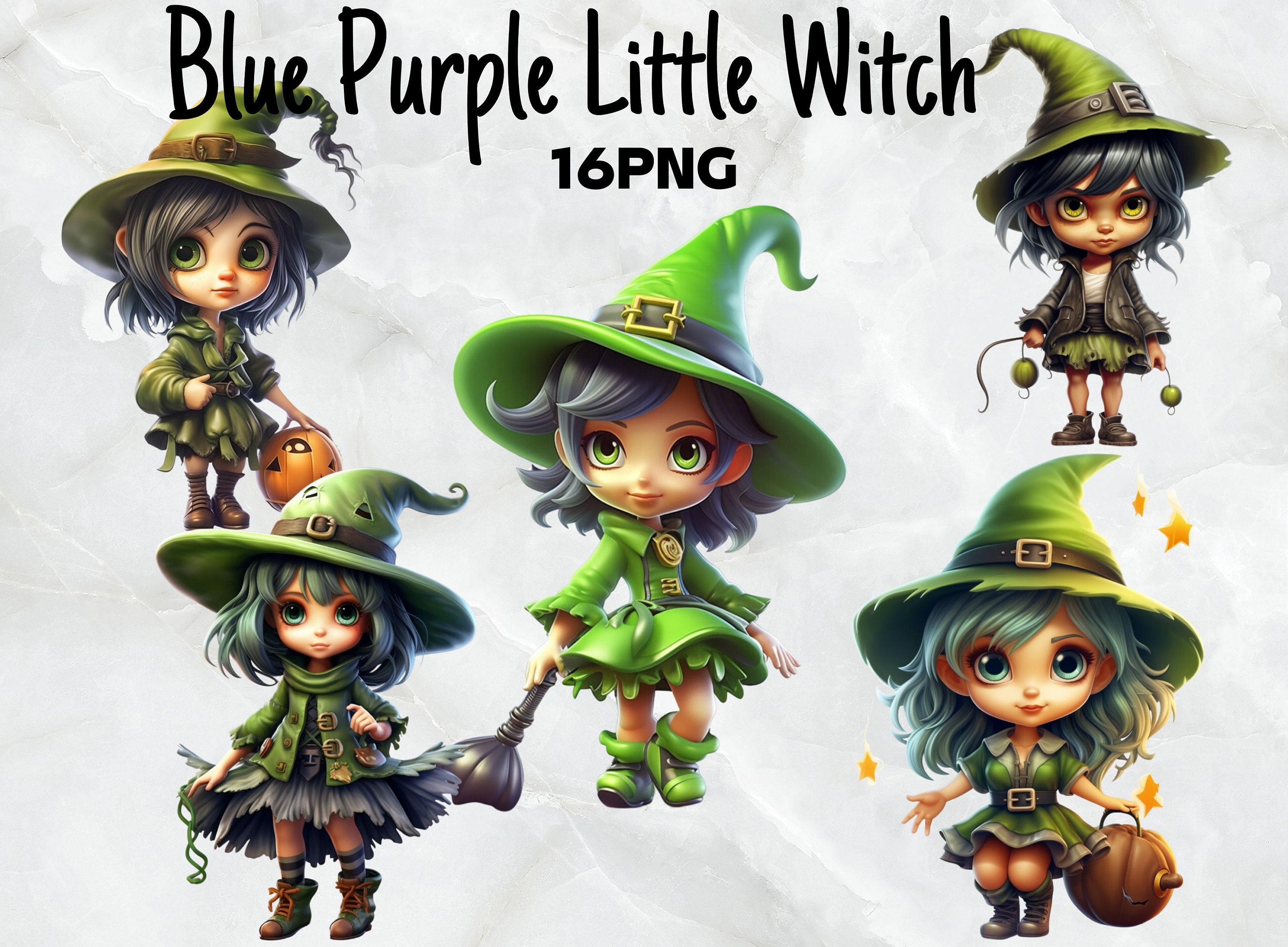 Little Witch Clipart Witchcraft Png Clipart Pagan Clipart - Etsy