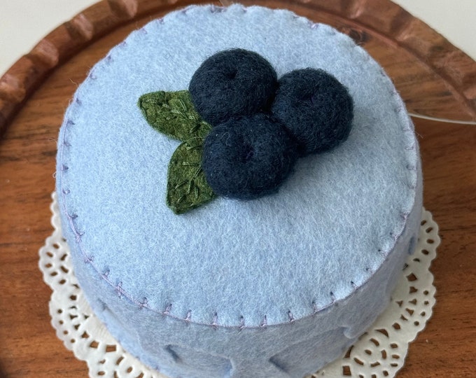 Blueberry Felt Cheesecake /felt Cake /blue Felt Pastry - Etsy