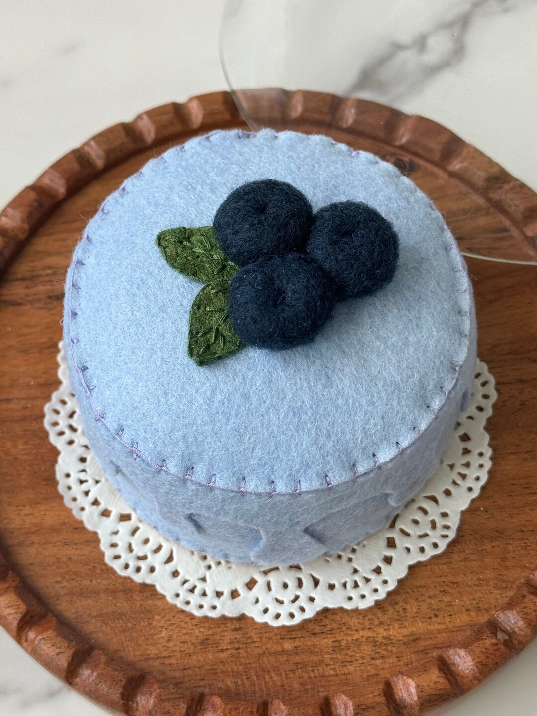 Blueberry Felt Cheesecake /felt Cake /blue Felt Pastry - Etsy
