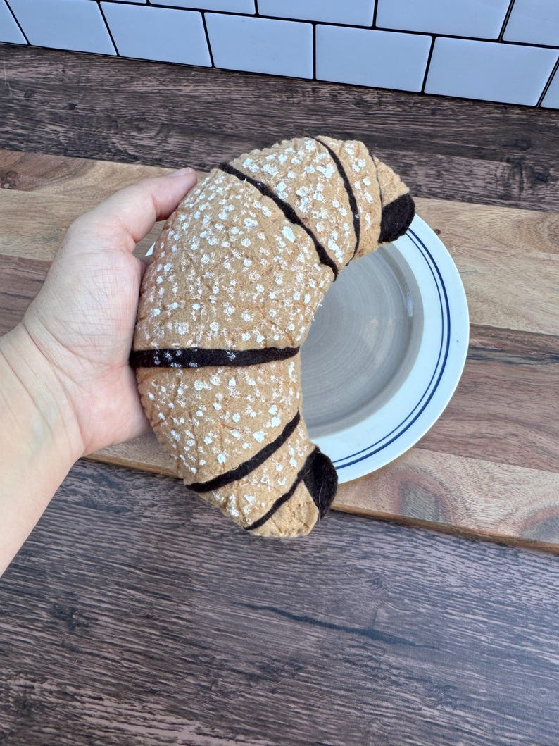 Handmade Felt Croissant Plush – Life-size Play Food - Etsy