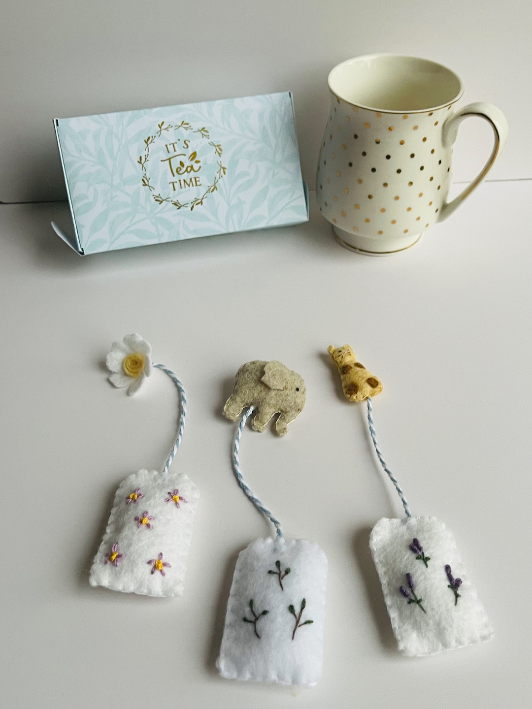 Felt Tea Bags: Embroidered Tea Time Decor - Etsy