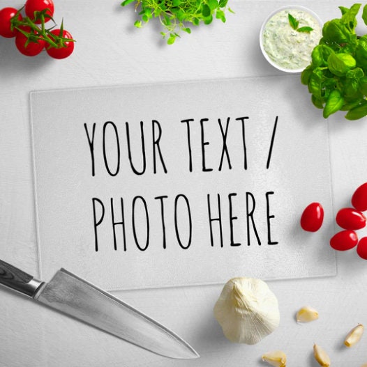 Custom Personalized Tempered Glass Cutting Board - Etsy