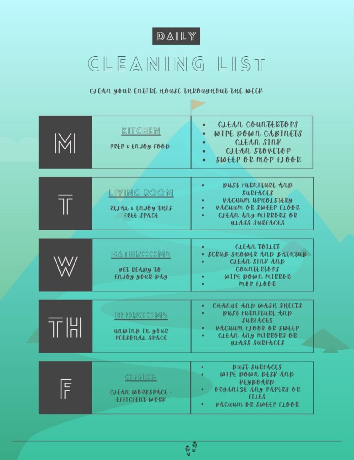 Ultimate Weekly Cleaning Schedule: A Room-by-room Guide to a Tidy Home ...