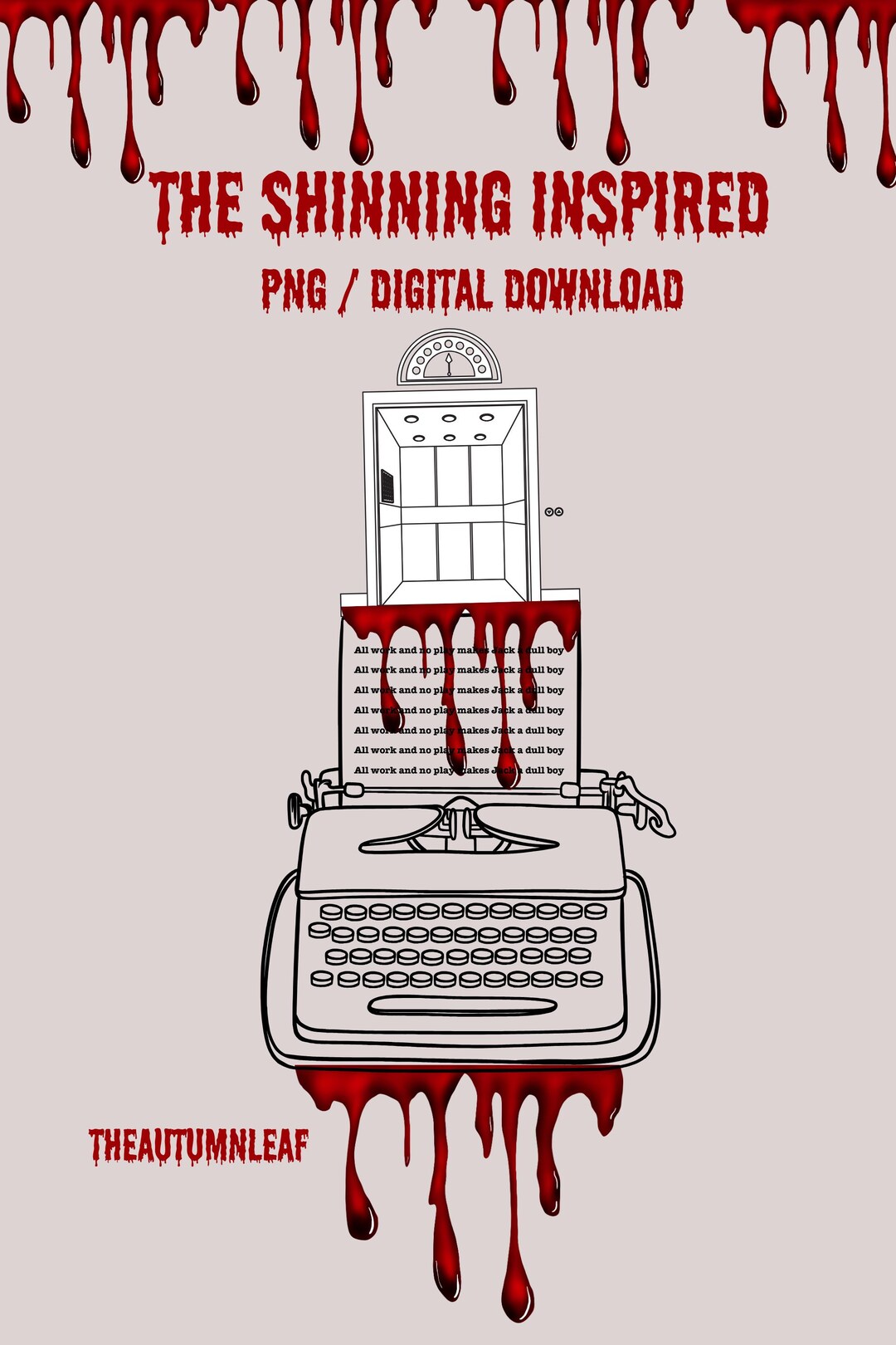 The Shining Inspired Digital Art Unique Wall Decor Horror Movie Fan ...