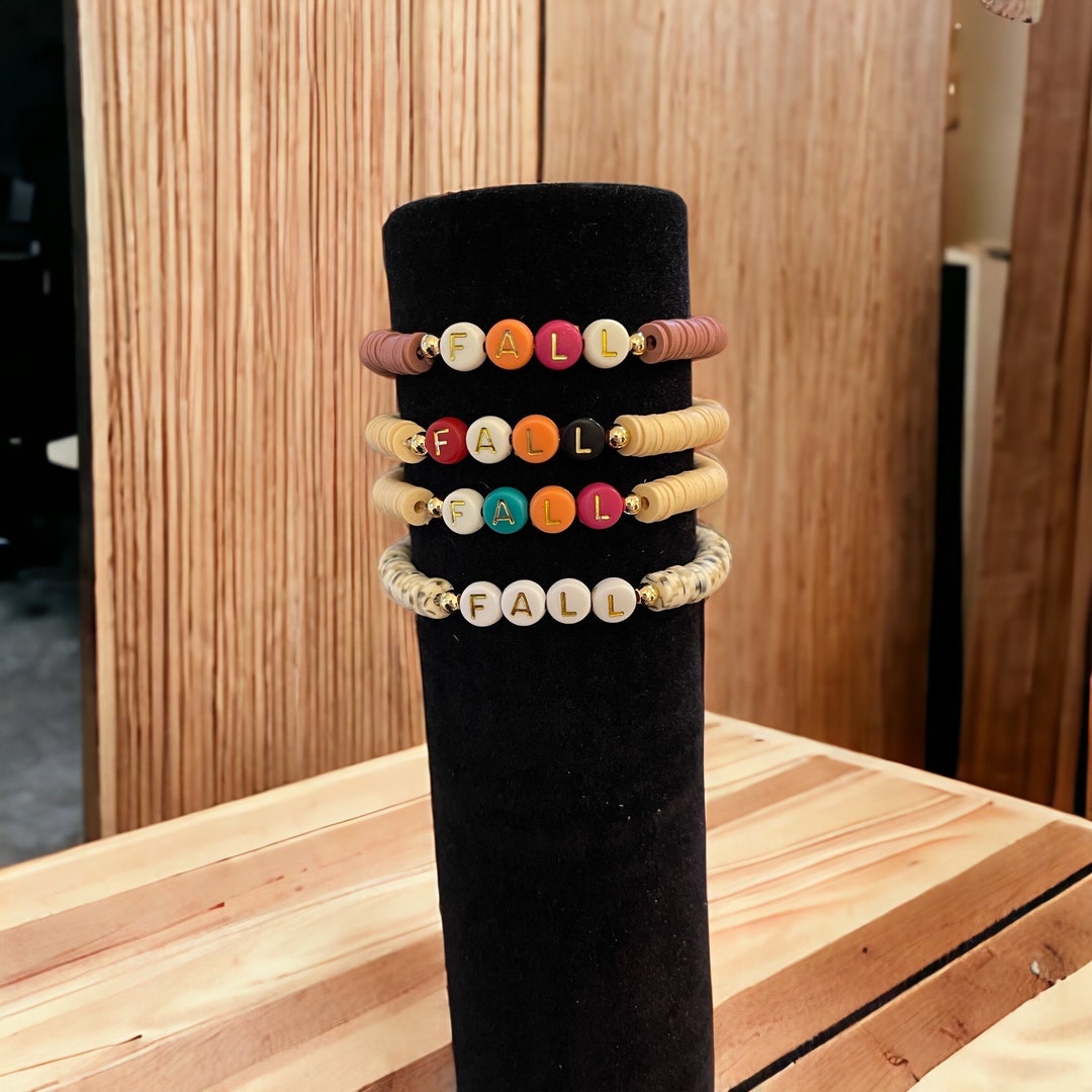 Fall Bracelets, Fall Heishi Bracelets, Neutral Bracelets, Beaded ...