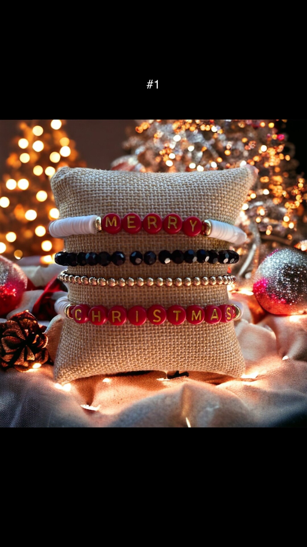 Christmas Bracelet Stack, Holiday Bracelet Stack, Christmas Bracelets ...