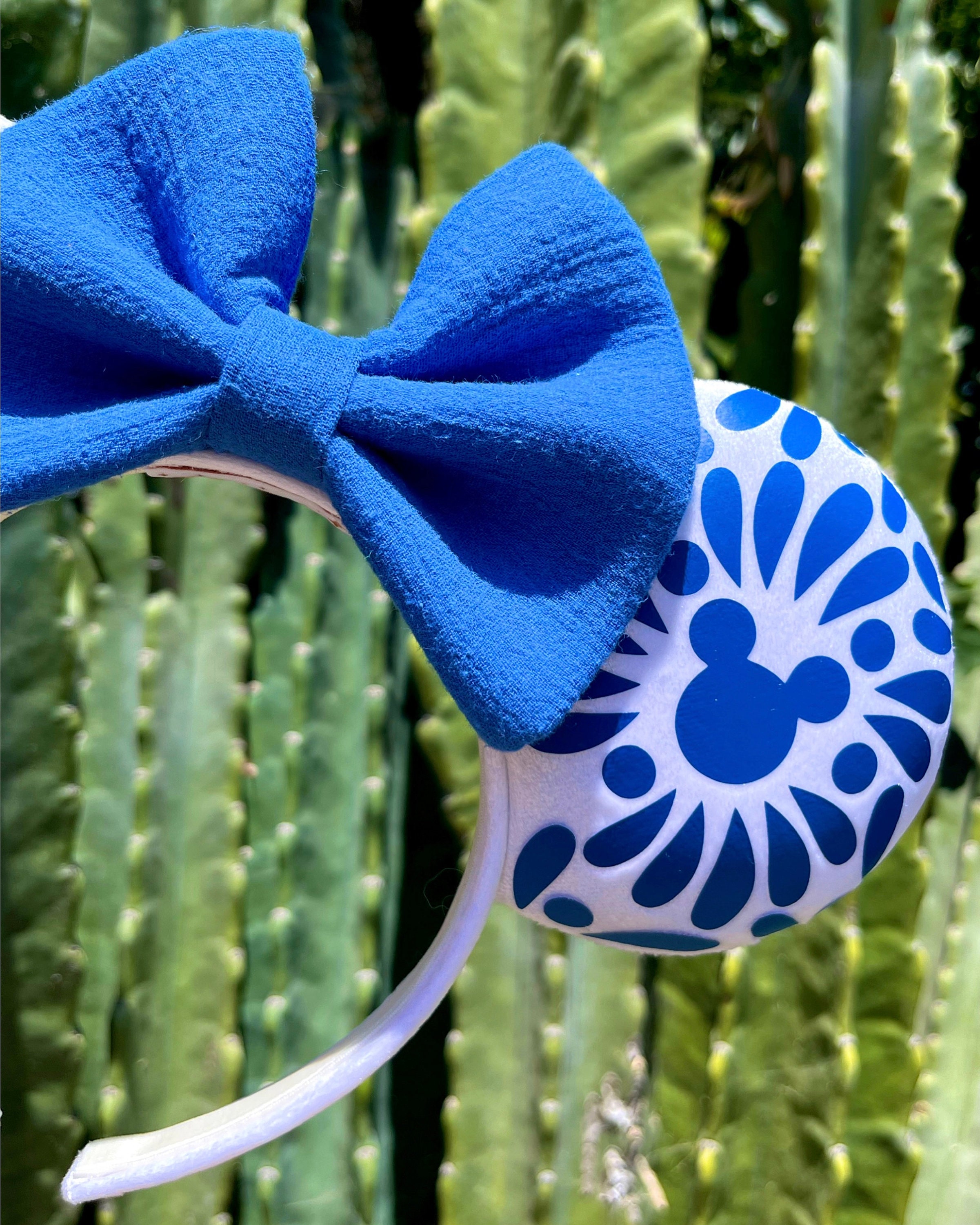 Terra-mex Talavera Azul, Minnie Mouse Inspired Ears, Mexican Mouse Ears ...