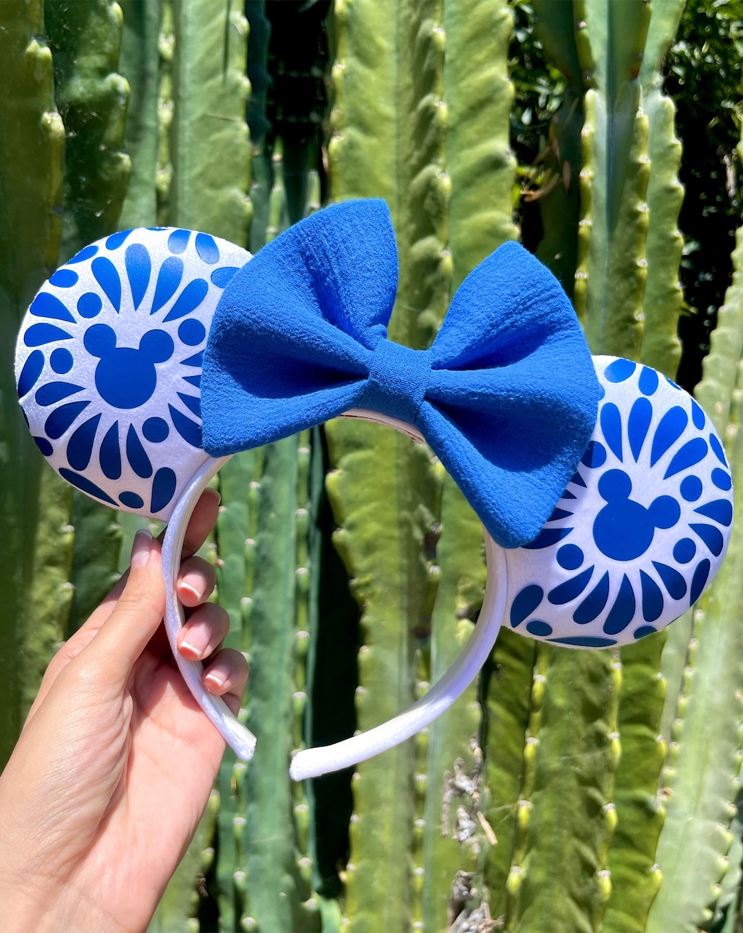 Terra-mex Talavera Azul, Minnie Mouse Inspired Ears, Mexican Mouse Ears ...