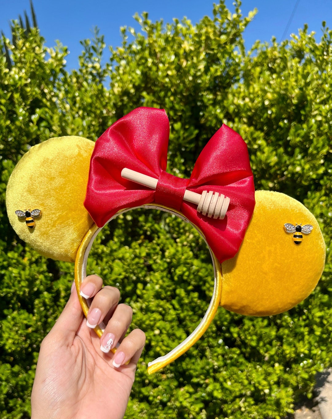 Winnie the Pooh Inspired Mouse Ears, Golden Hunny Bear, Honey, Theme ...