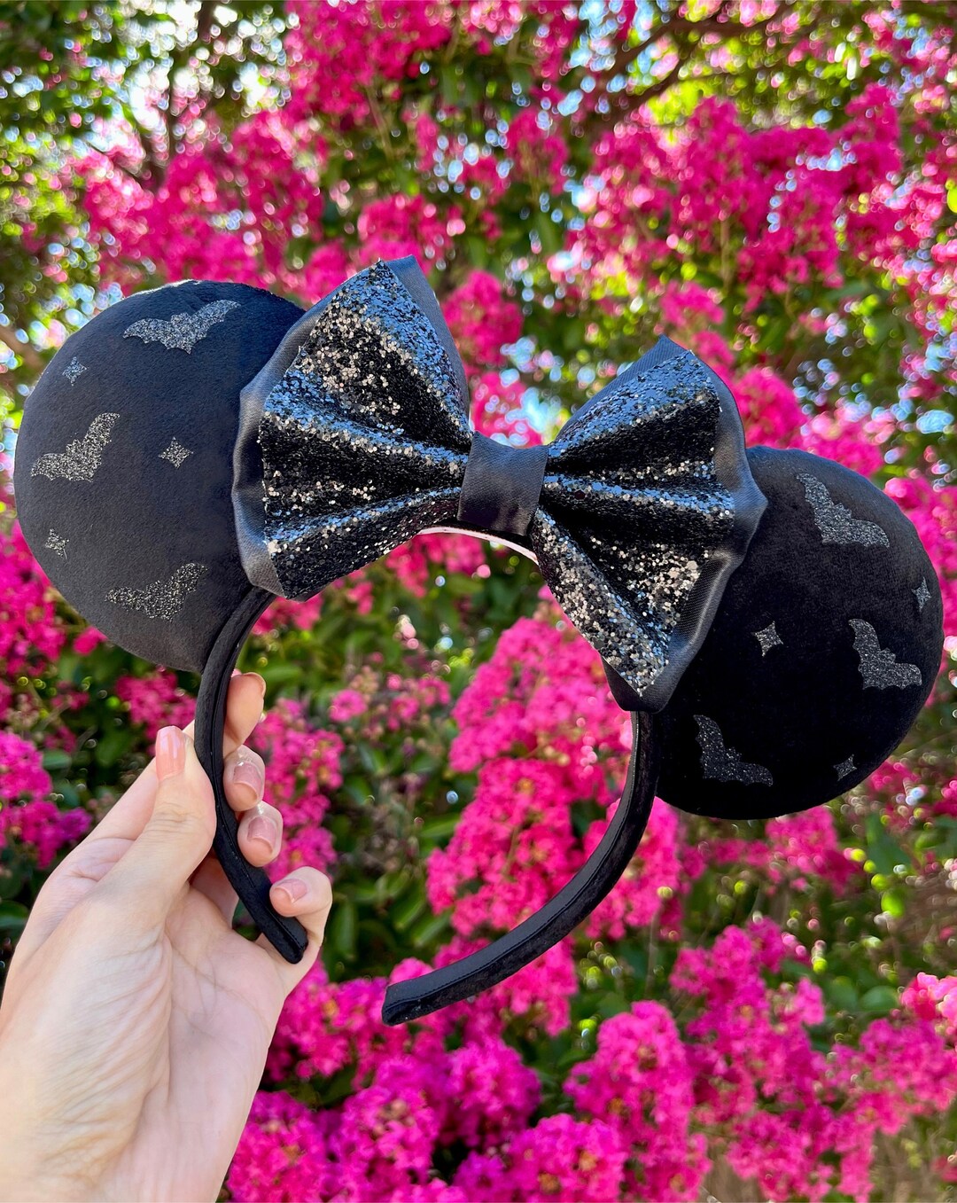 Halloween Mouse Ears, Minnie Mouse Inspired Mouse Ears, Bats and Stars ...